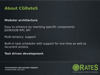Toll Fraud detection with automatic mitigation using CGRateS | PDF