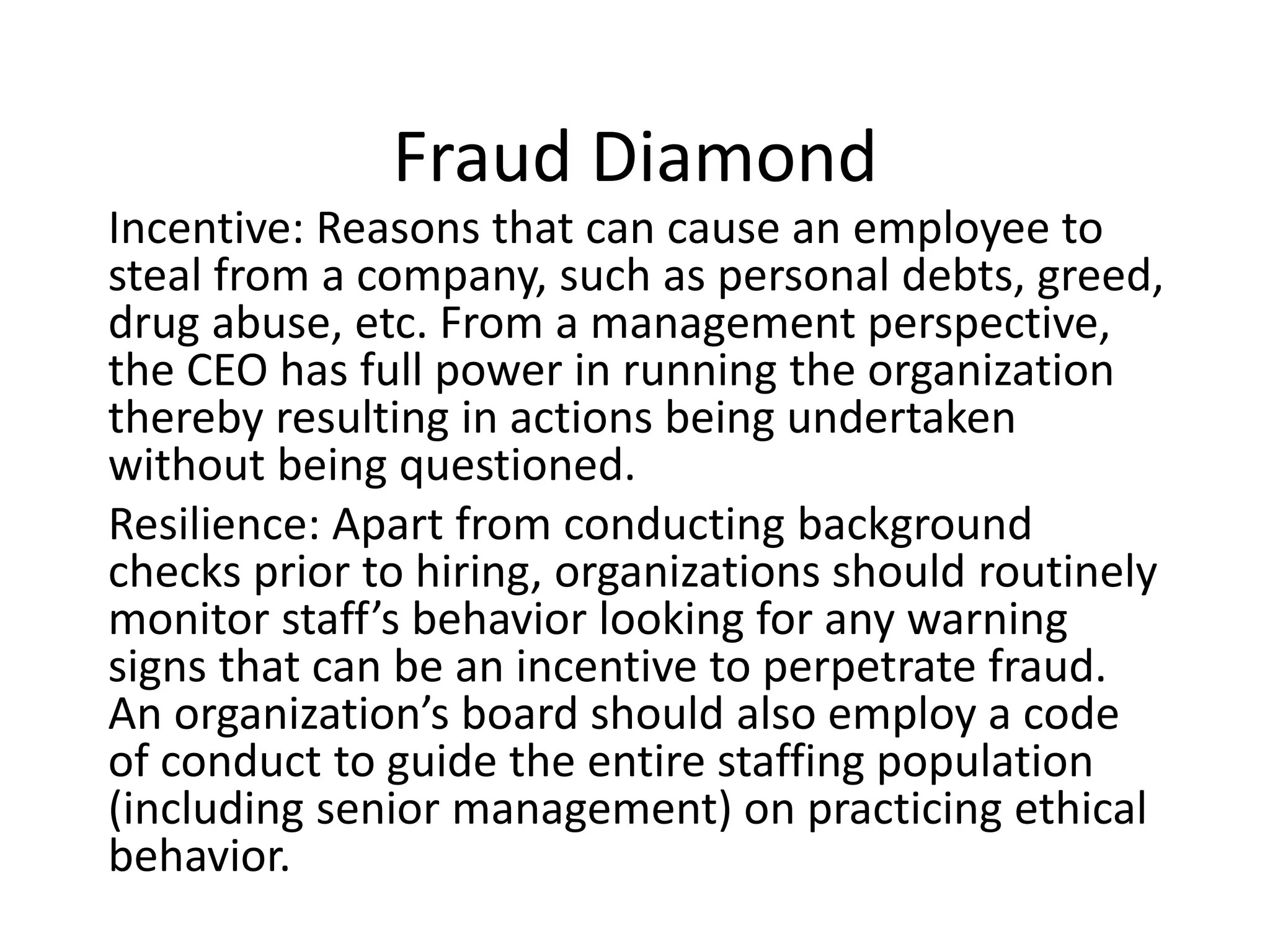 Fraud Diamond | PPTX
