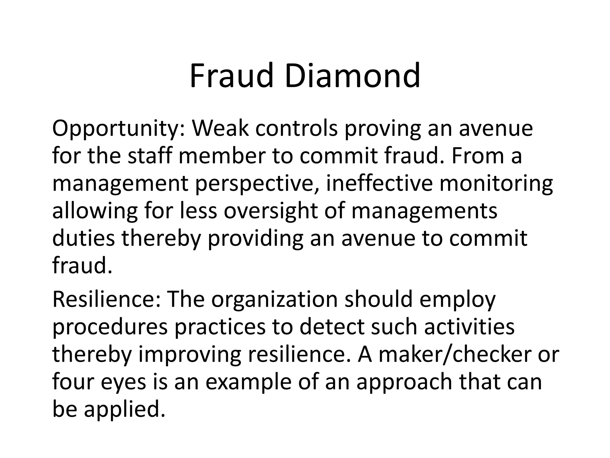 Fraud Diamond | PPTX