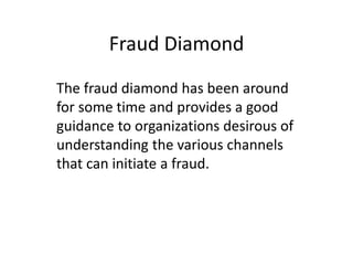Fraud Diamond | PPTX