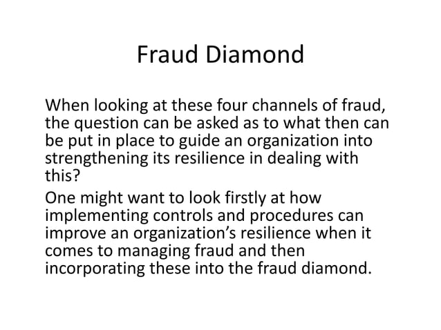 Fraud Diamond | PPTX | Business | Business and Finance