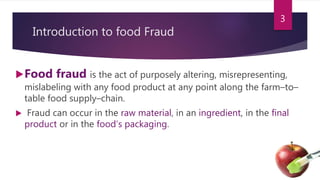 Fraud food | PPTX