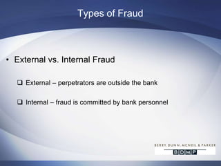 Bank Fraud & Data Forensics | PPTX