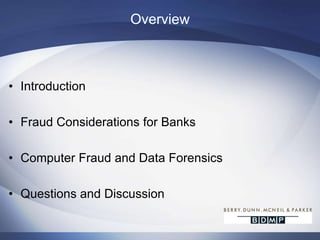 Bank Fraud & Data Forensics | PPTX | Crime & Harmful Acts to ...