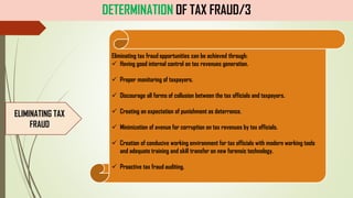 FRAUD IDENTIFICATION IN FORENSIC TAX INVESTIGATION AND RULE OF EVIDENCE ...