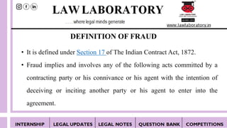 Fraud in Contract | PPTX | Law