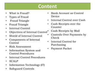 Fraud, internal control & cash | PPTX