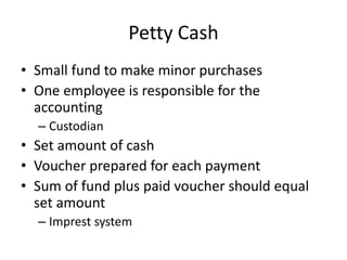 Fraud, internal control & cash | PPTX