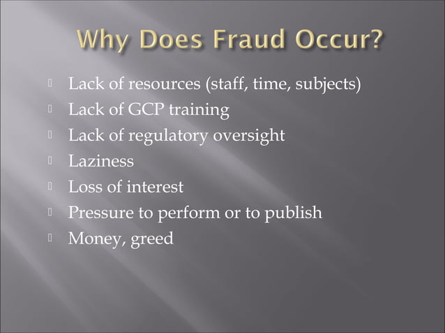 Fraud & misconduct by Mukesh Jaiswal | PPT