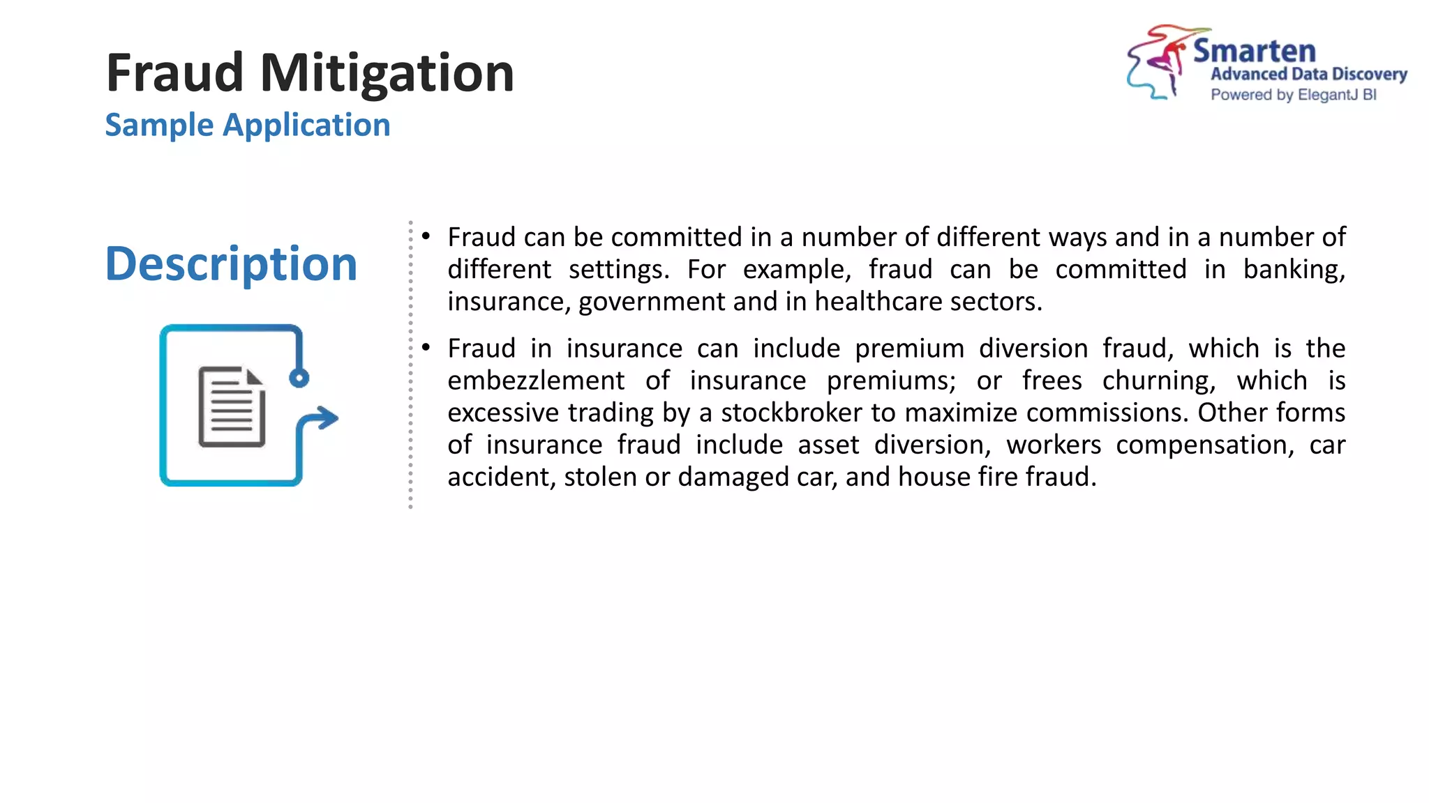Fraud Mitigation Predictive Analytics Use Case – Smarten | PPT