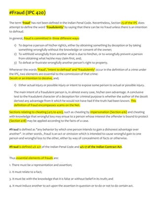 Fraud and Money Laundering Acts in India | PDF