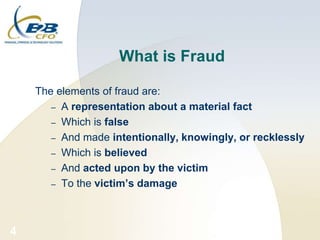 Preventing a Fraud meltdown in your company | PPTX