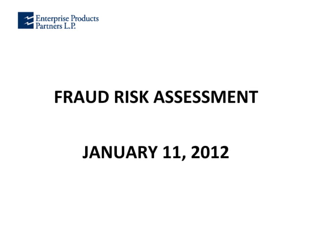 Fraud risk assessment | PPT