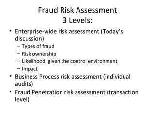 Fraud risk assessment | PPT