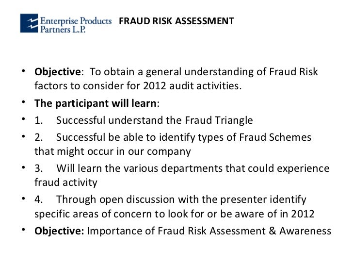 Fraud risk assessment