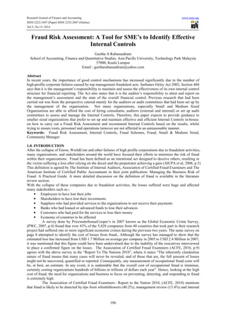 Fraud risk assessment | PDF