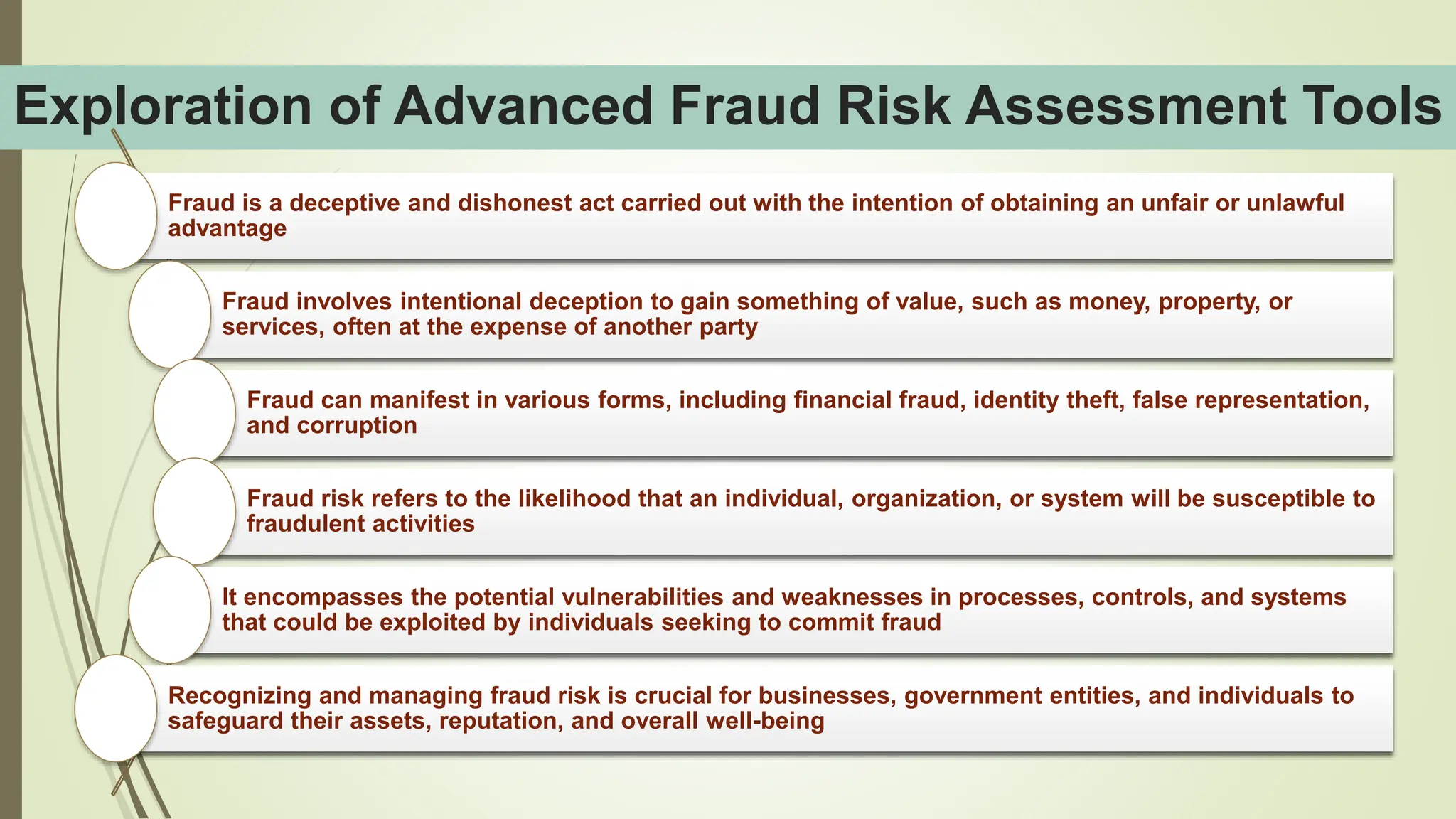 Fraud risk Assessment Models: Case Studies and Implementation | PPTX