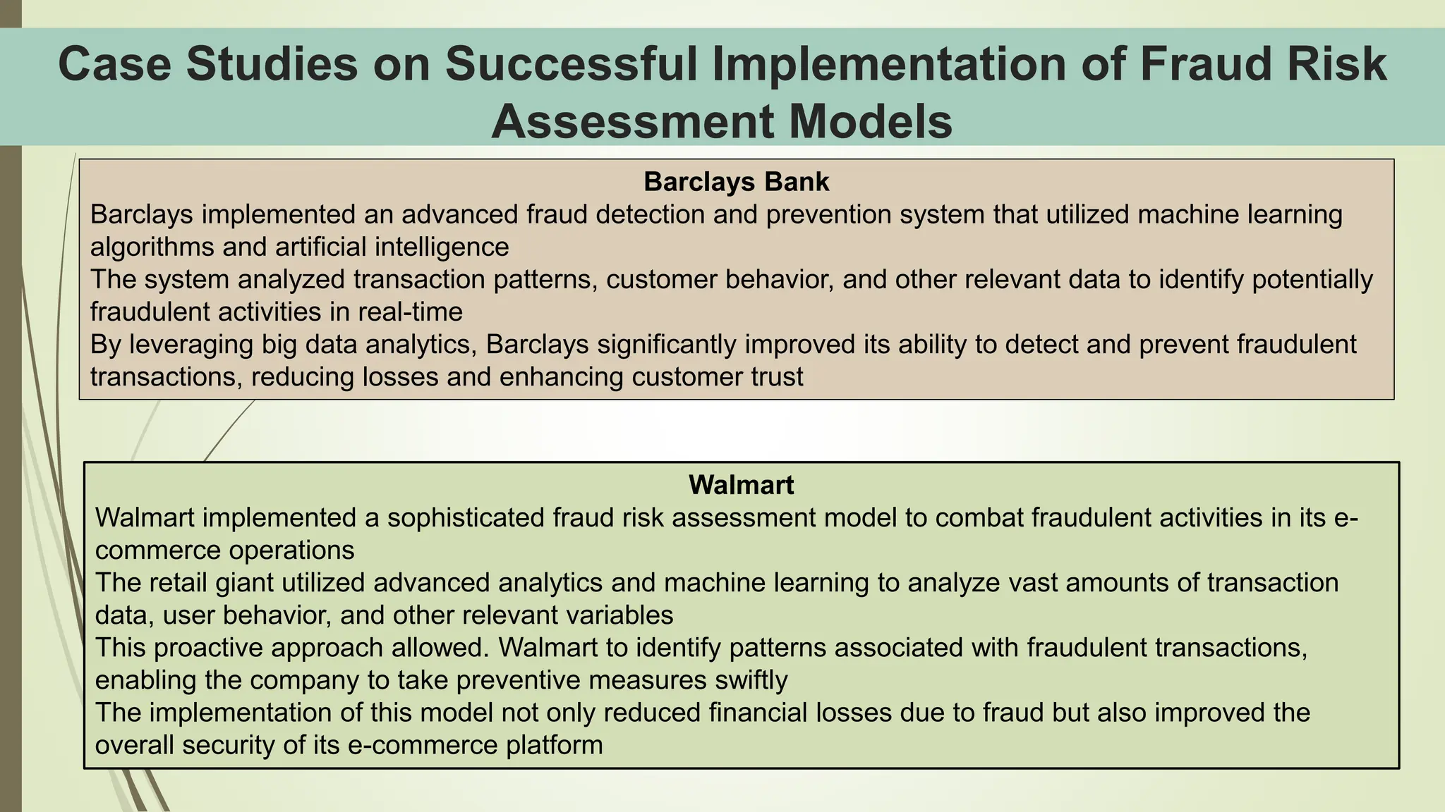 Fraud risk Assessment Models: Case Studies and Implementation | PPTX