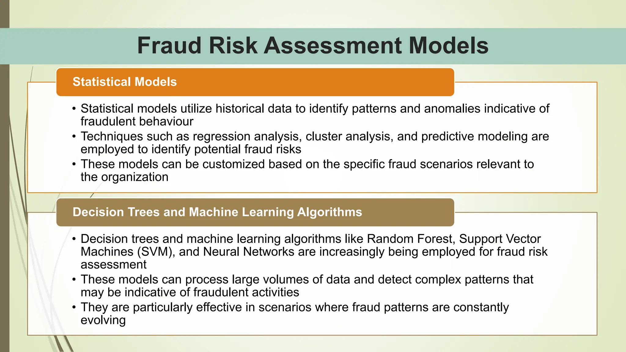 Fraud risk Assessment Models: Case Studies and Implementation | PPTX