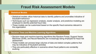 Fraud risk Assessment Models: Case Studies and Implementation | PPTX