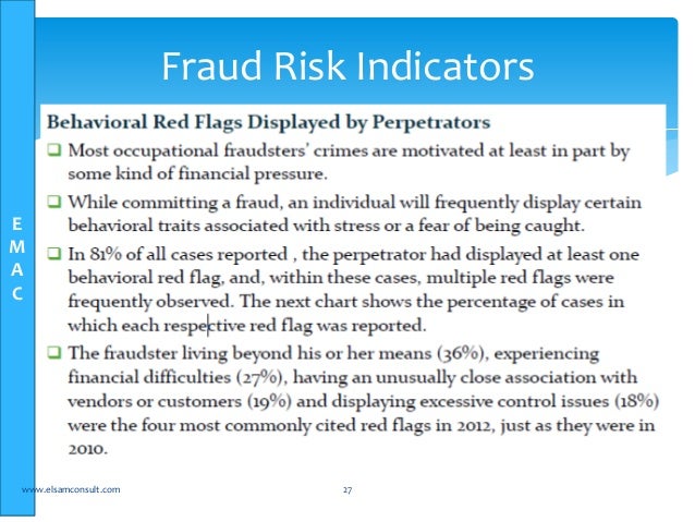 Fraud risk management training - Elsam Management Consultants