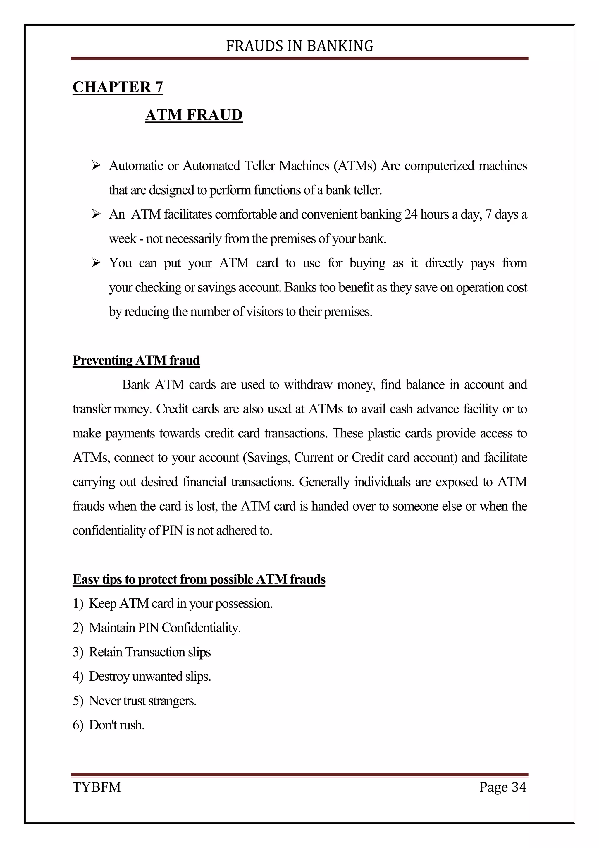 Frauds in banking | PDF