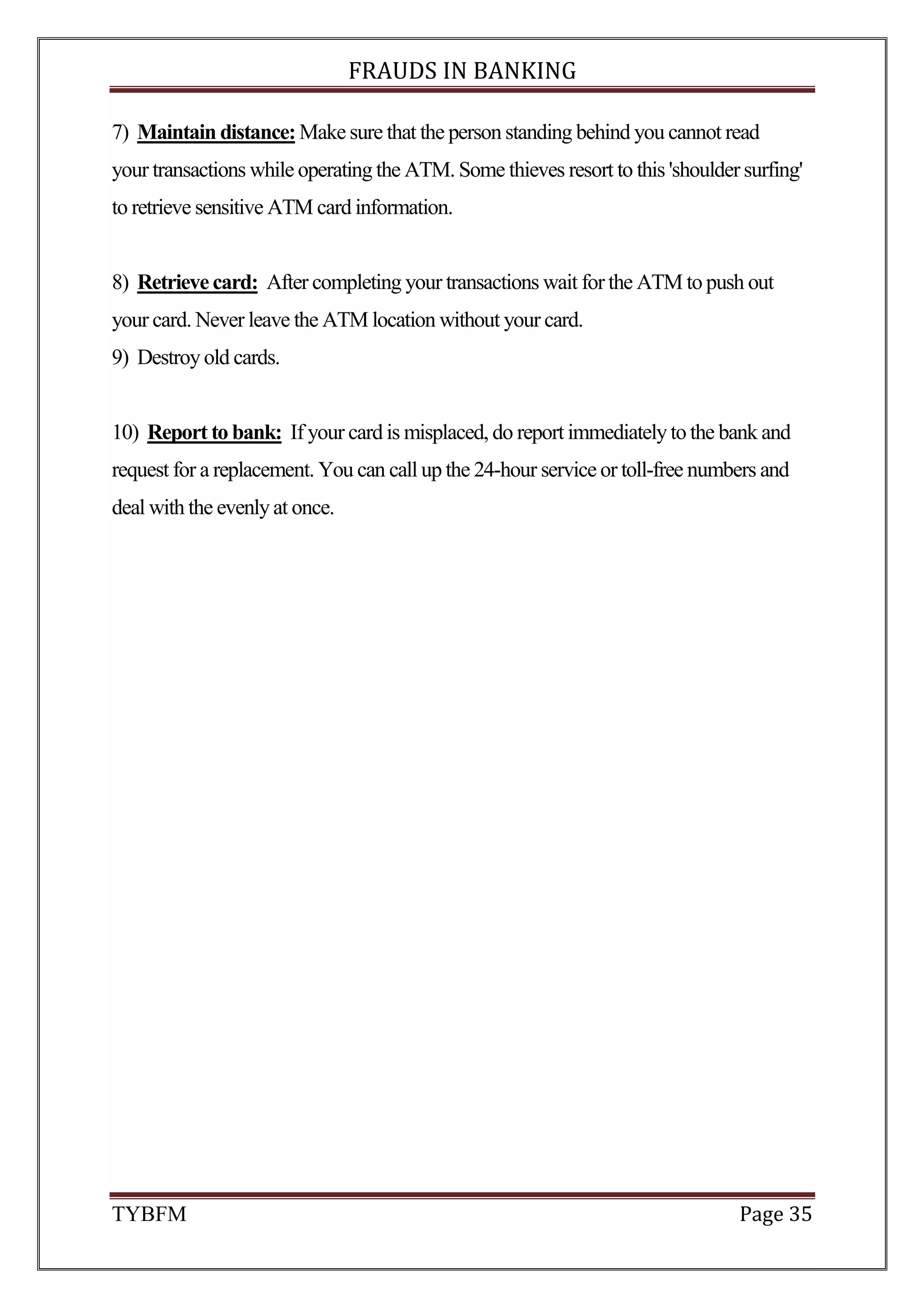 Frauds in banking | PDF