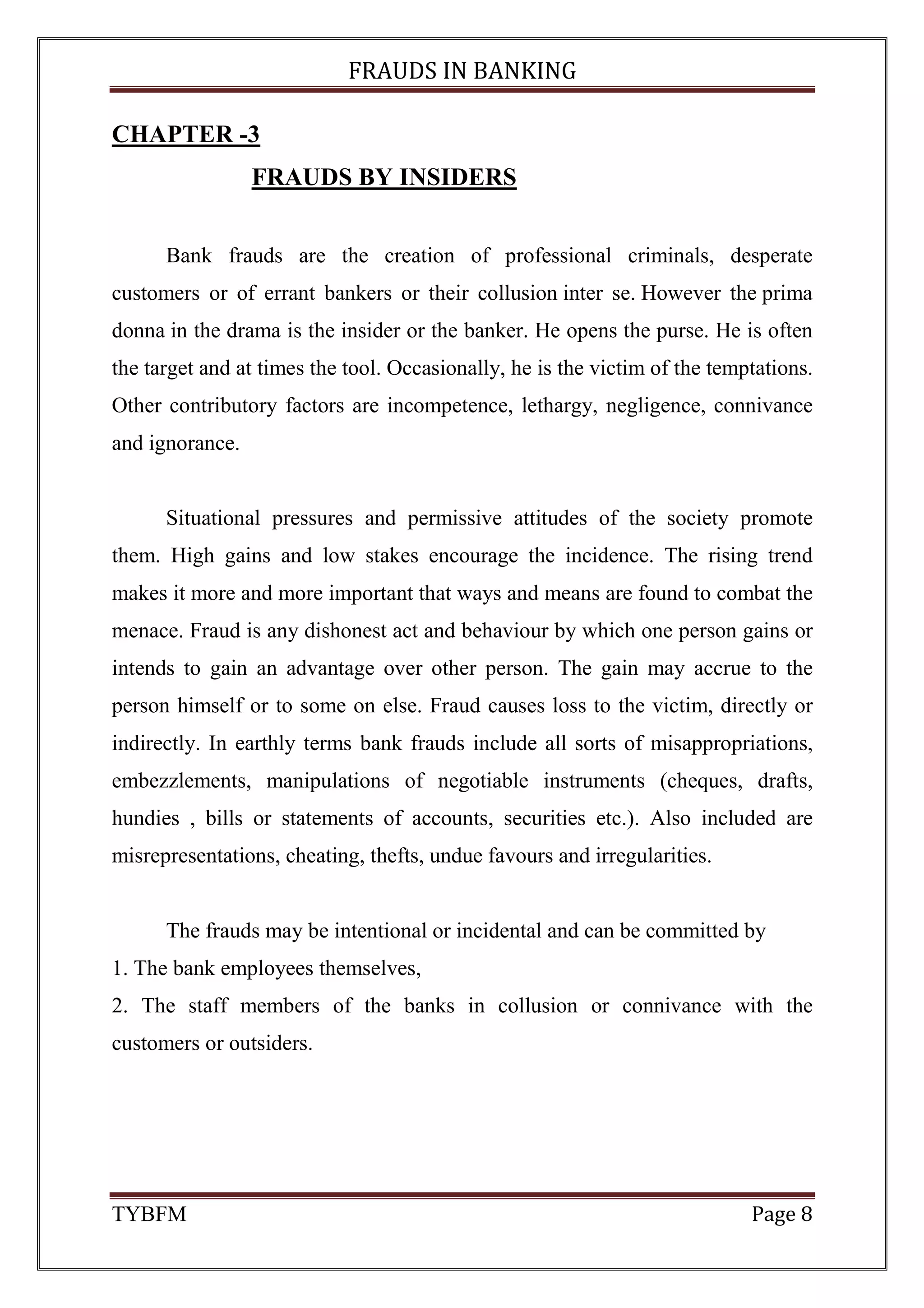 Frauds in banking | PDF