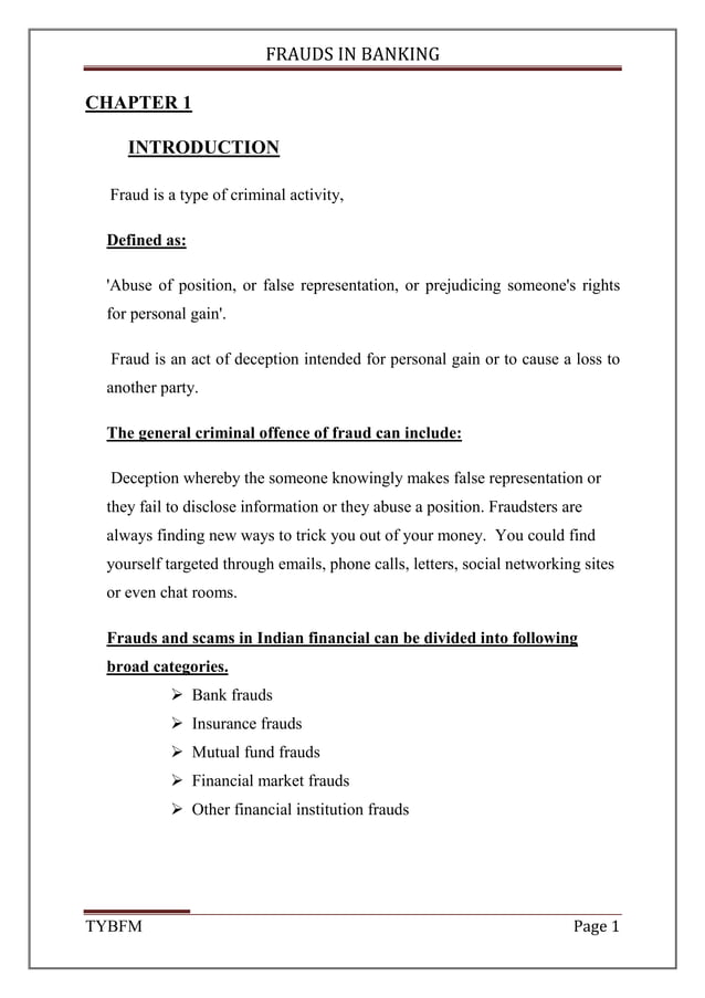 Frauds in banking | PDF