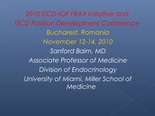 Frax Posicion Oficial ISCD | PPT