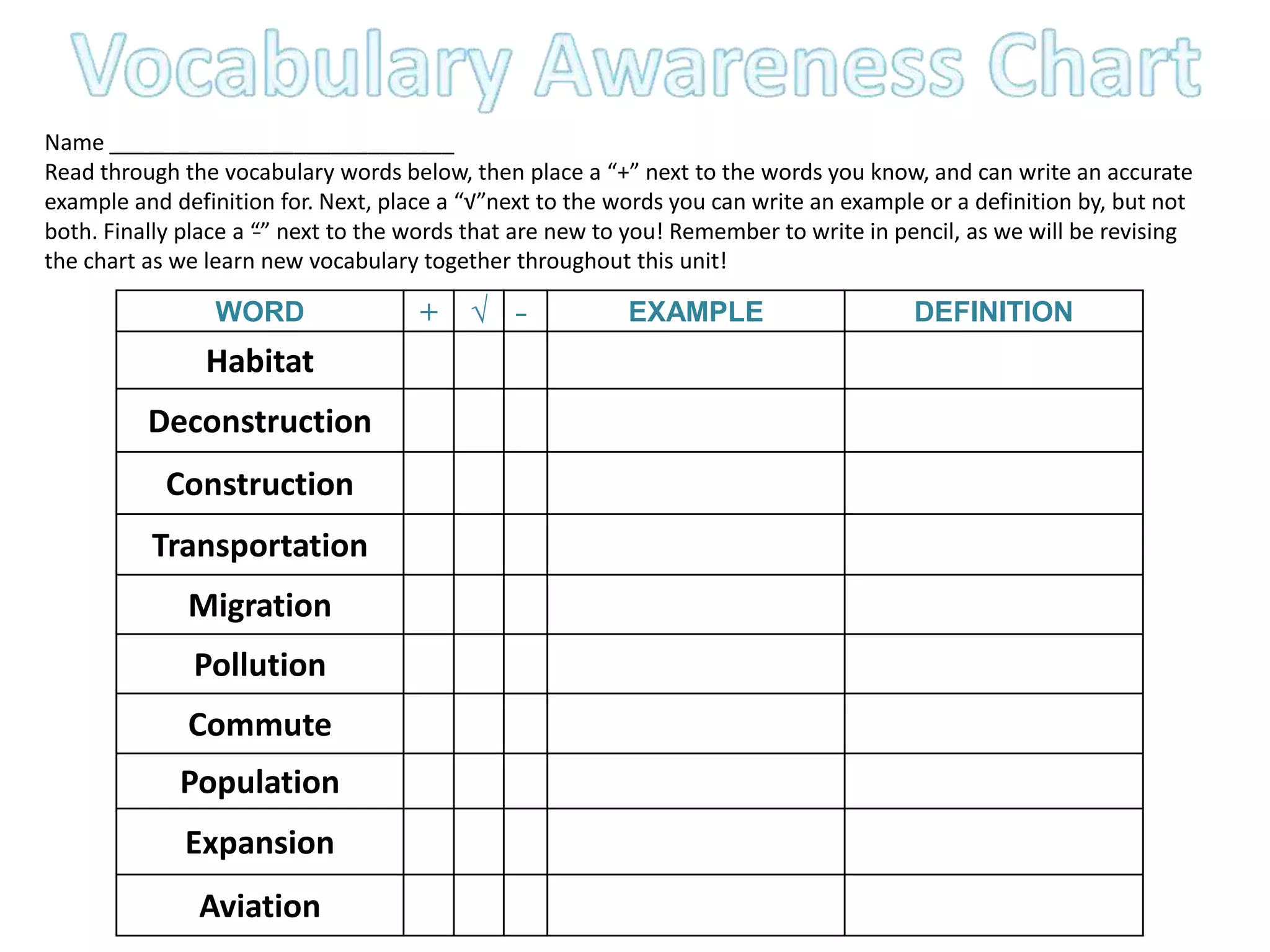 Vocabulary Activities | PPTX