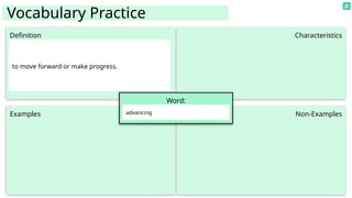 Frayer Model Vocabulary Slideshow presentation.pptx