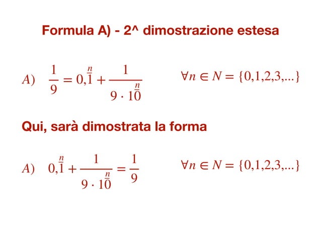 Gli Infiniti Valori Derivanti dalla Frazione 1 su 9 - Quattro Formule ...