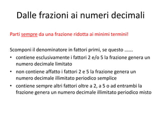 Frazioni e numeri decimali | PPTX