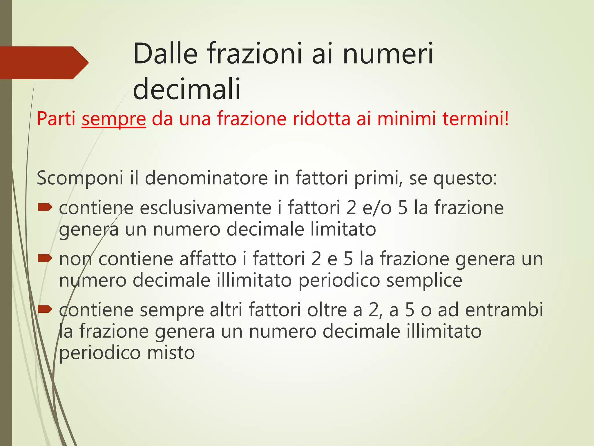Frazioni e numeri decimali | PPTX