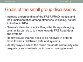 Introduction to FRBR/FRAD: A Conversation | PPT