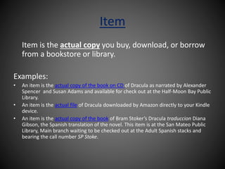 Dracula in FRBR terms | PPTX | Fiction | Books and Literature