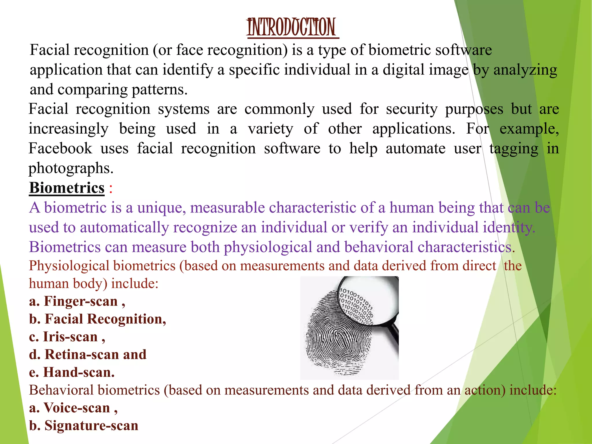 Face Recognition Technology by Rohit | PPTX