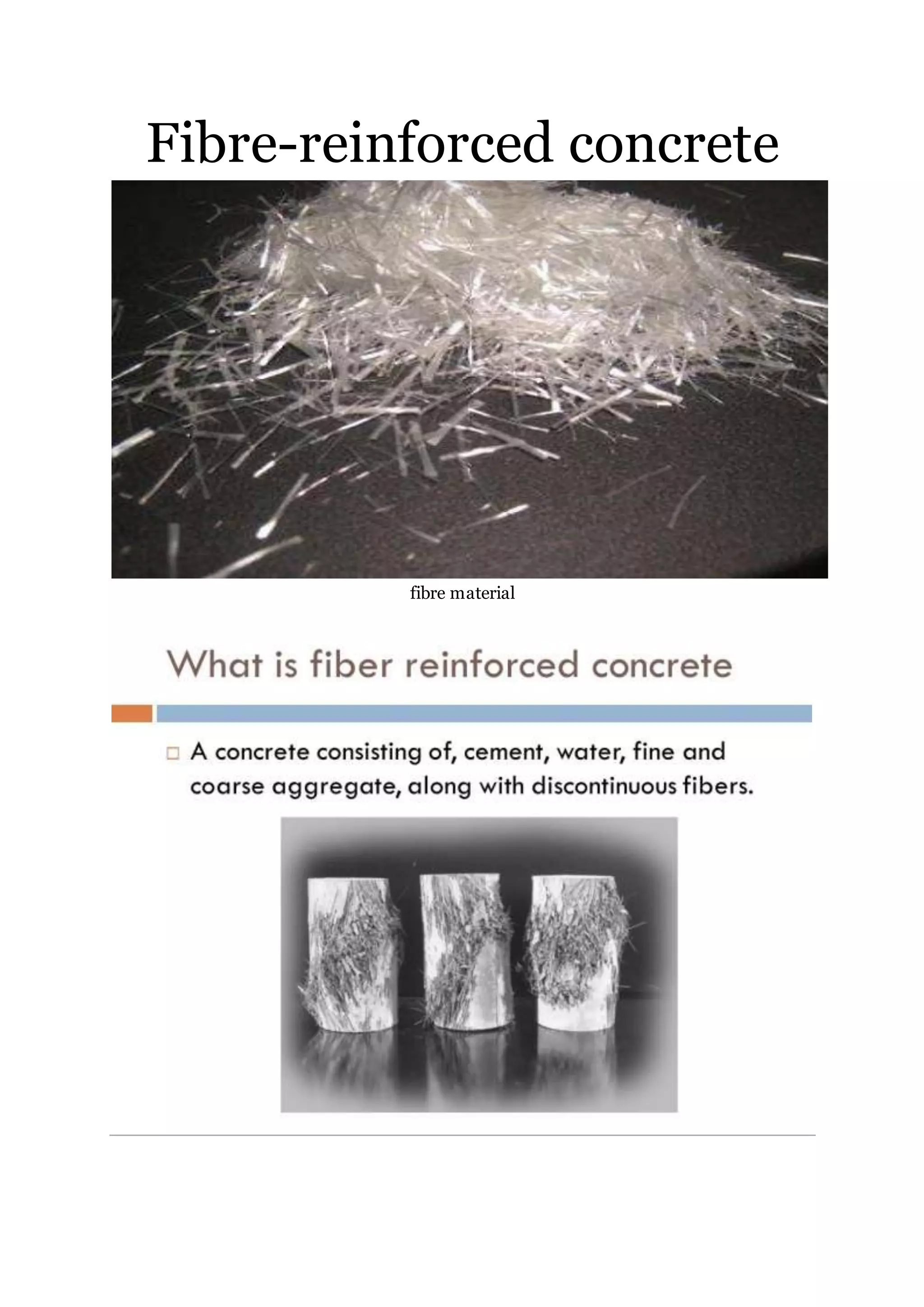 fibre reinforcement concrete | DOCX