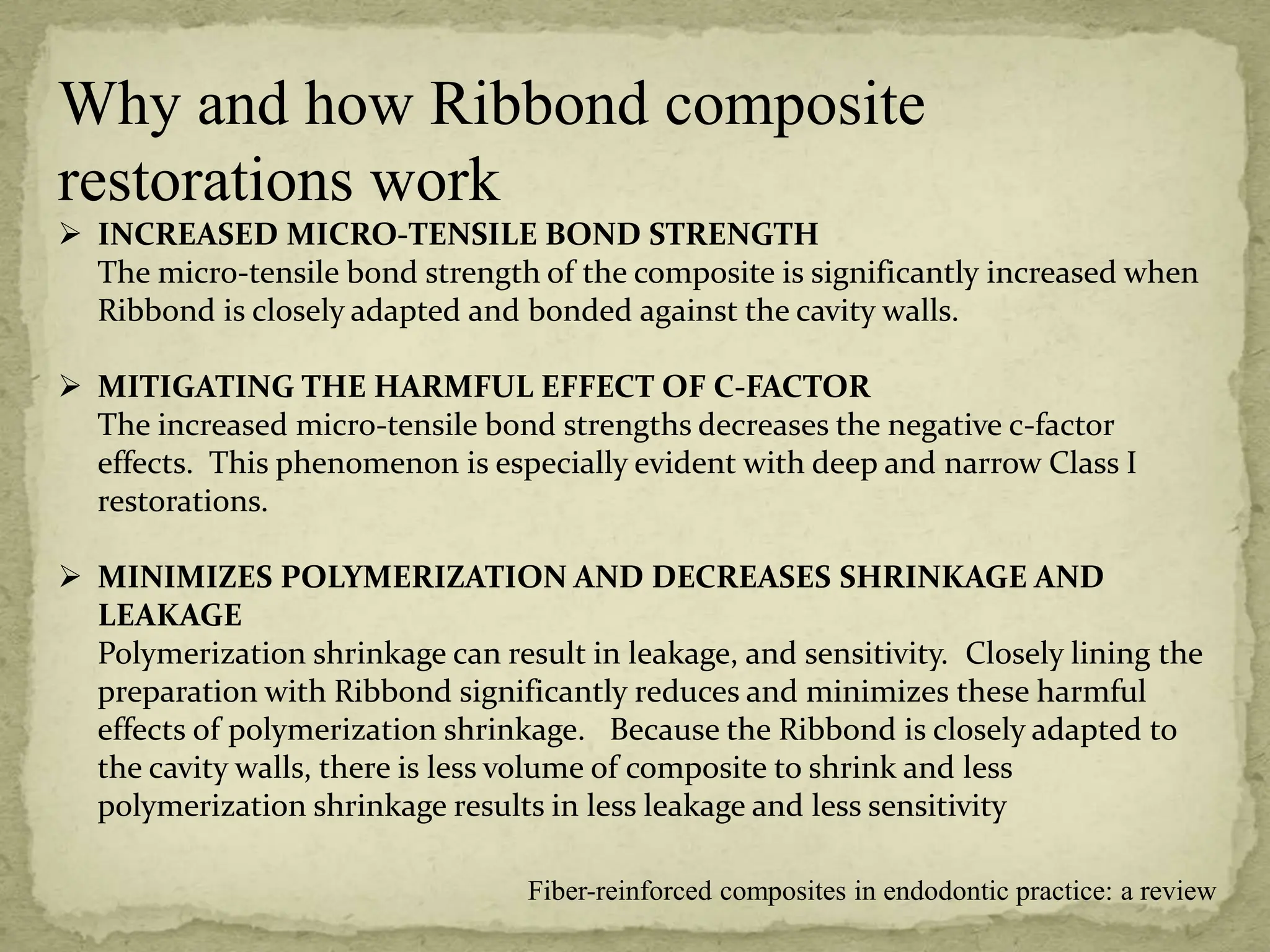FIBRE REINFORCED COMPOSITE USEC IN CONSERVATIVE DENTISTRY AND ...
