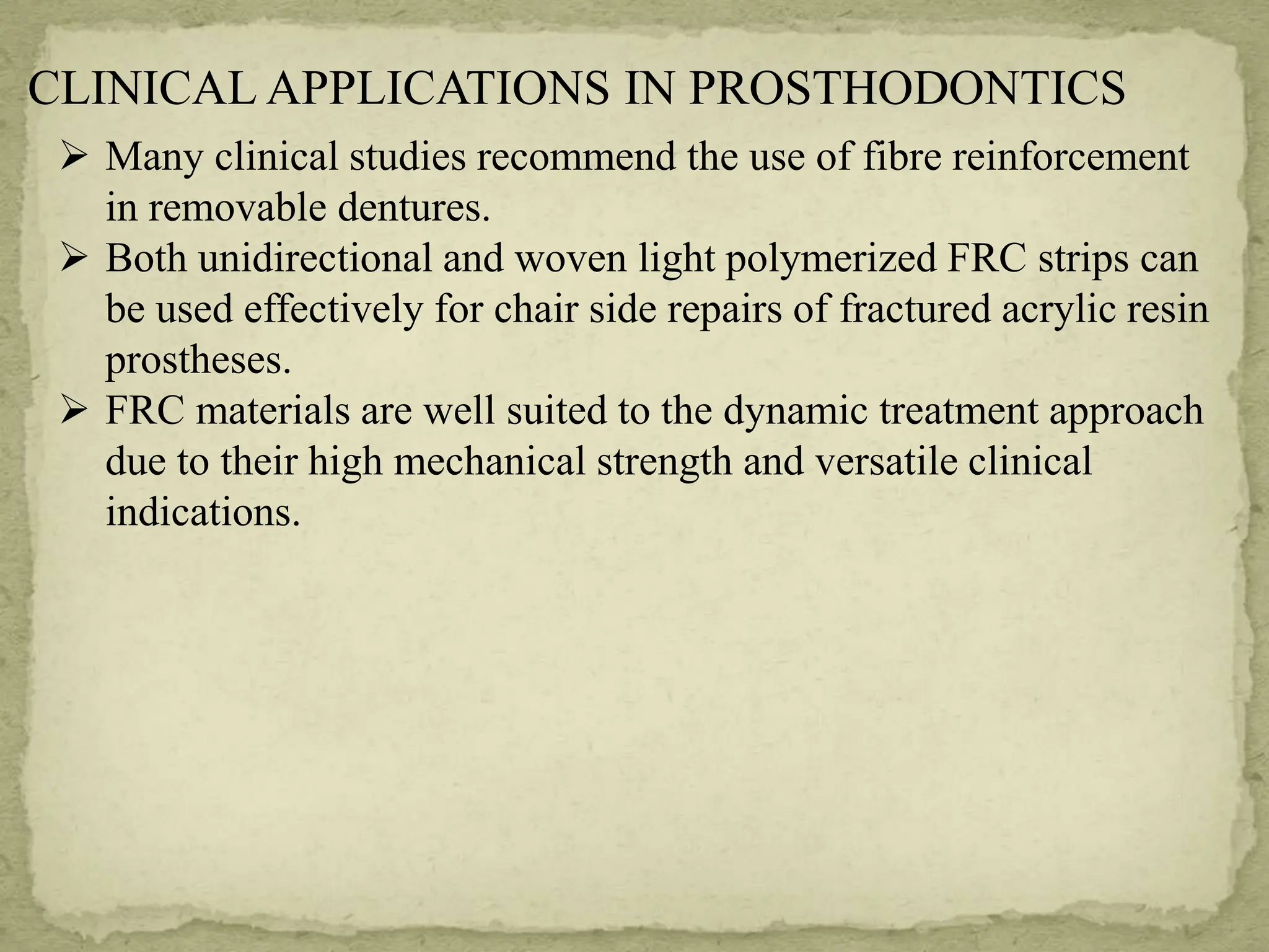 FIBRE REINFORCED COMPOSITE USEC IN CONSERVATIVE DENTISTRY AND ...