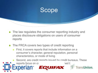 Fair Credit Reporting Act | PPTX