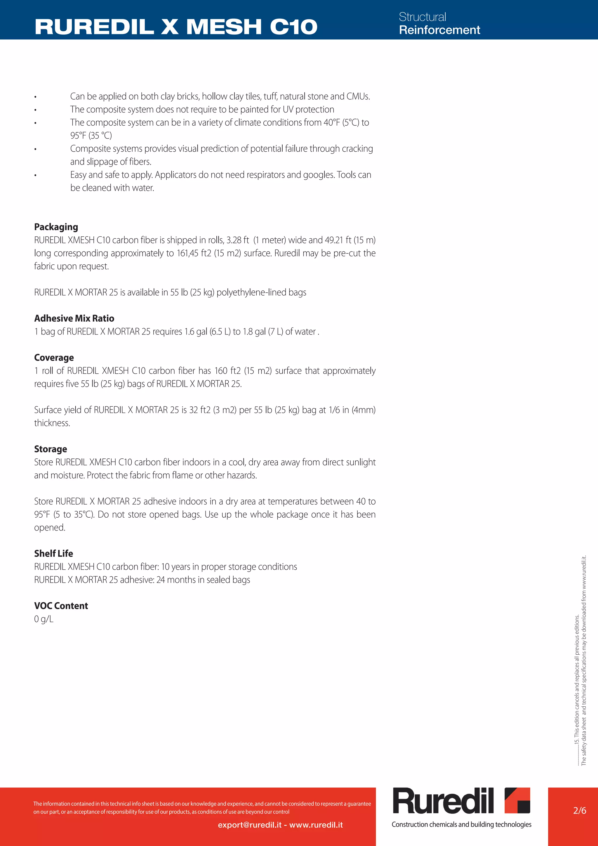 RUREDIL X Mesh C10 for Masonry | PDF