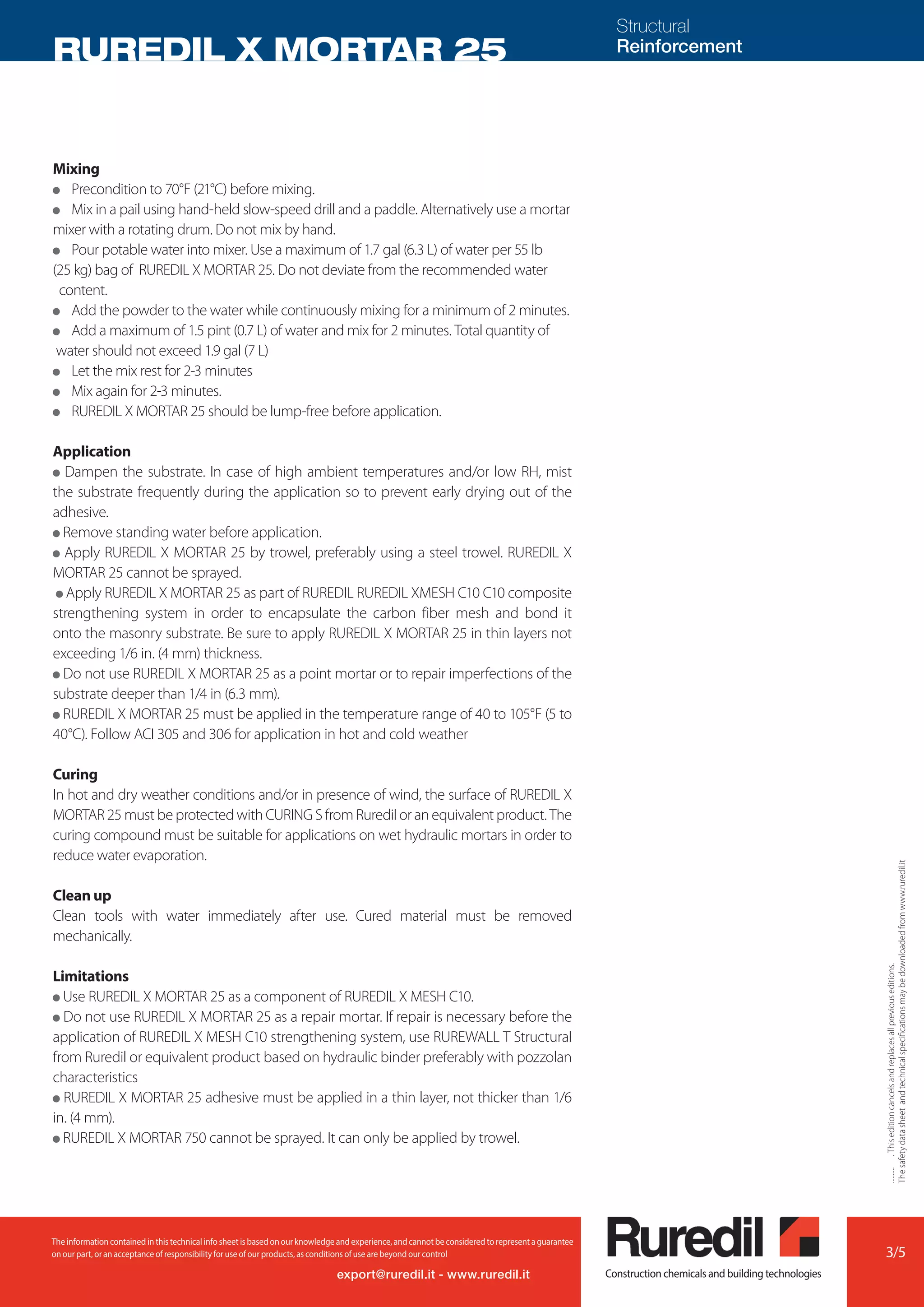 RUREDIL X Mesh C10 for Masonry | PDF