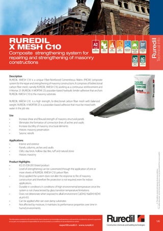RUREDIL X Mesh C10 for Masonry | PDF