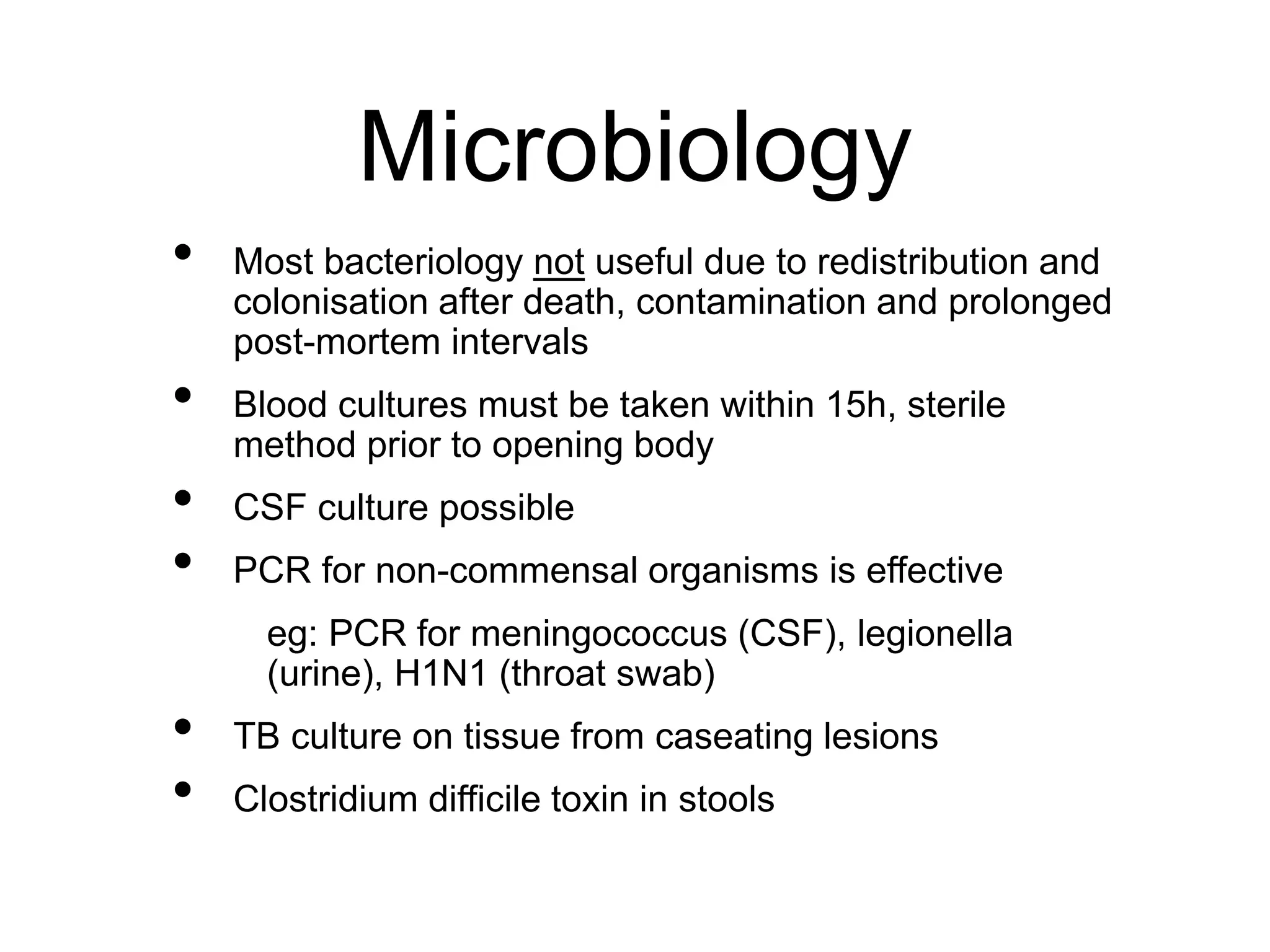 The Autopsy Fundamentals, biochemistry, microbiology | PPTX