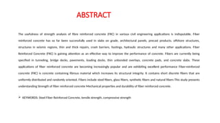 Fiber Reinforced concrete (FRC) Fiber Reinforced concrete (FRC) | PPTX
