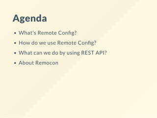 Remote Config REST API and Versioning | PPT