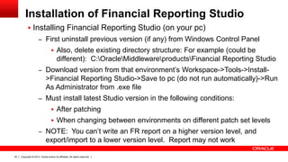 Oracle Fusion Financial Report Centre Reporting Beginner course | PPTX