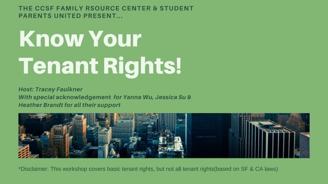 Frc tenant rights workshop presentation | PPT